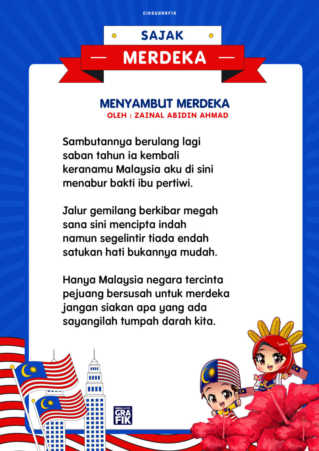 Pantun Merdeka: Sambutan Hari Kemerdekaan dengan Rasa Cinta Negara